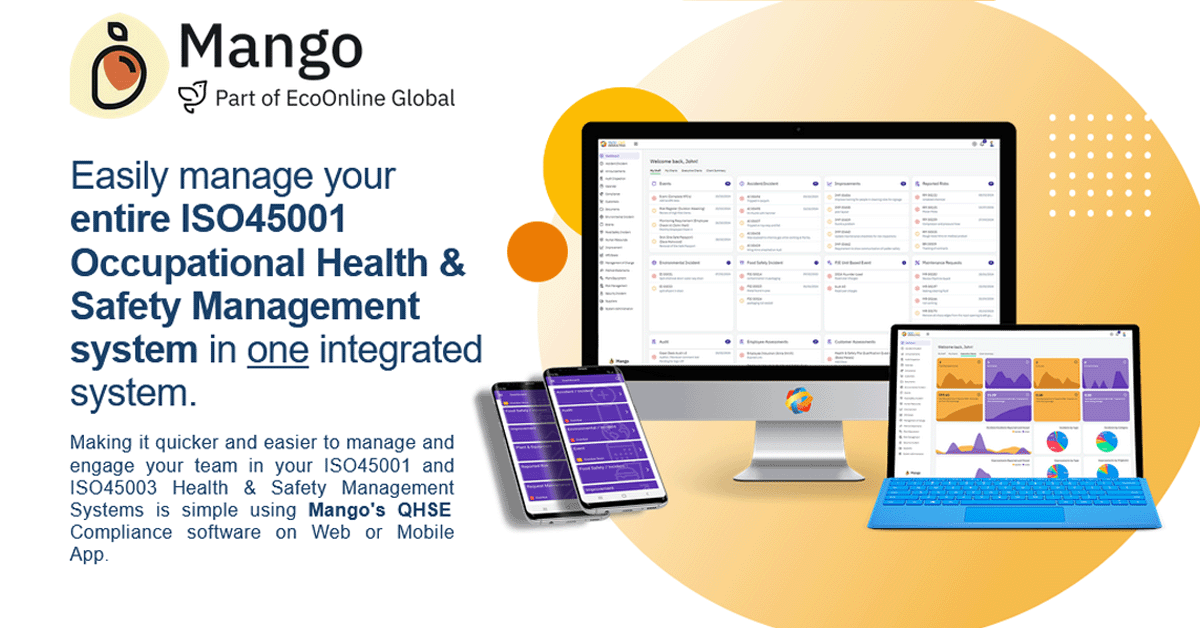 Health and Safety Software for ISO 45001 and AS/NZS 4801